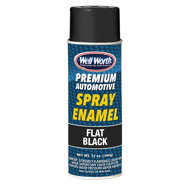Premium Automotive Spray Enamel - Flat Black (#4002) – Well Worth Products